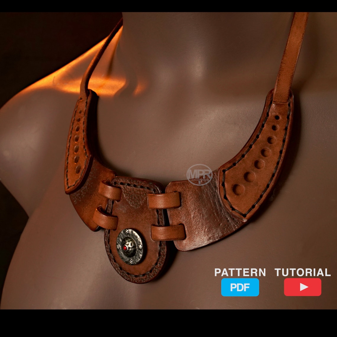 Concho Necklace Leather Pattern: Download Pdf Pattern to DIY a - Etsy
