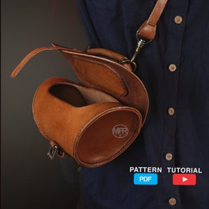 Catherine Bag: PDF Pattern for Leather Shoulder Bag Letter & A4 DIY Leathercraft by MPR ...