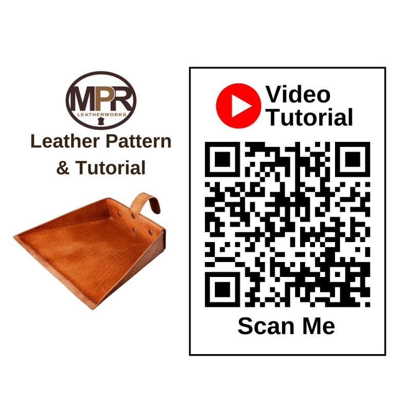 Leather Dust Pan PDF Pattern and Video Tutorial: Very Easy Leather ...