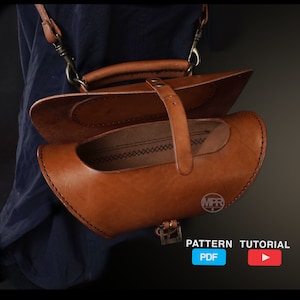 Catherine Bag: PDF Pattern for Leather Shoulder Bag Letter & A4 DIY Leathercraft by MPR ...