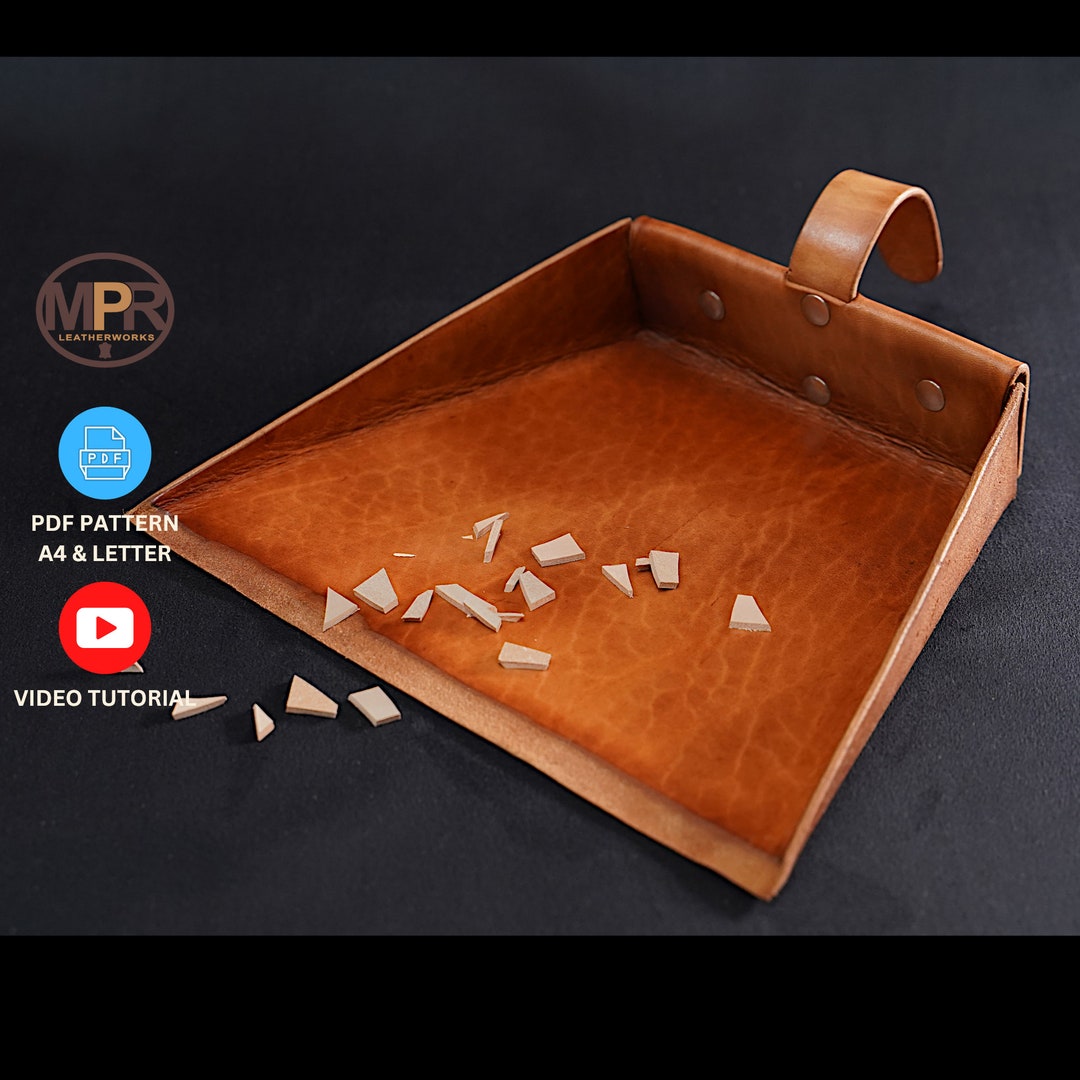 Leather Dust Pan PDF Pattern and Video Tutorial: Very Easy Leather ...