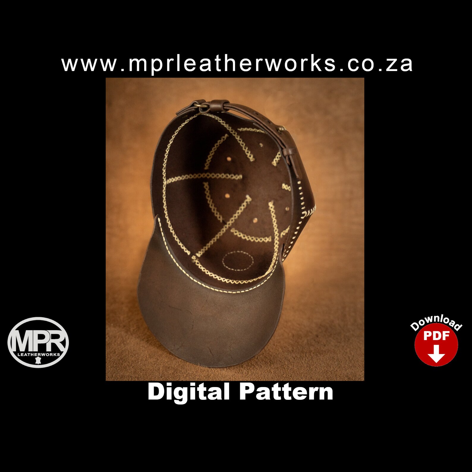 Baseball Cap: Leather Pattern Easy Diy | Etsy