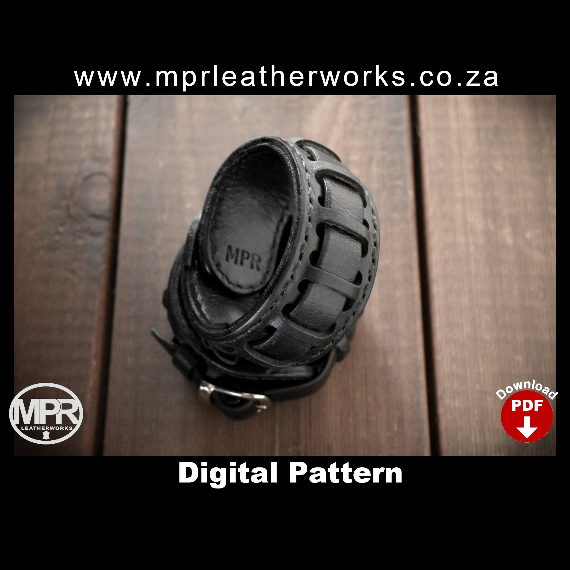 Steampunk Wristband Leather Pattern: Pdf Pattern Leather - Etsy