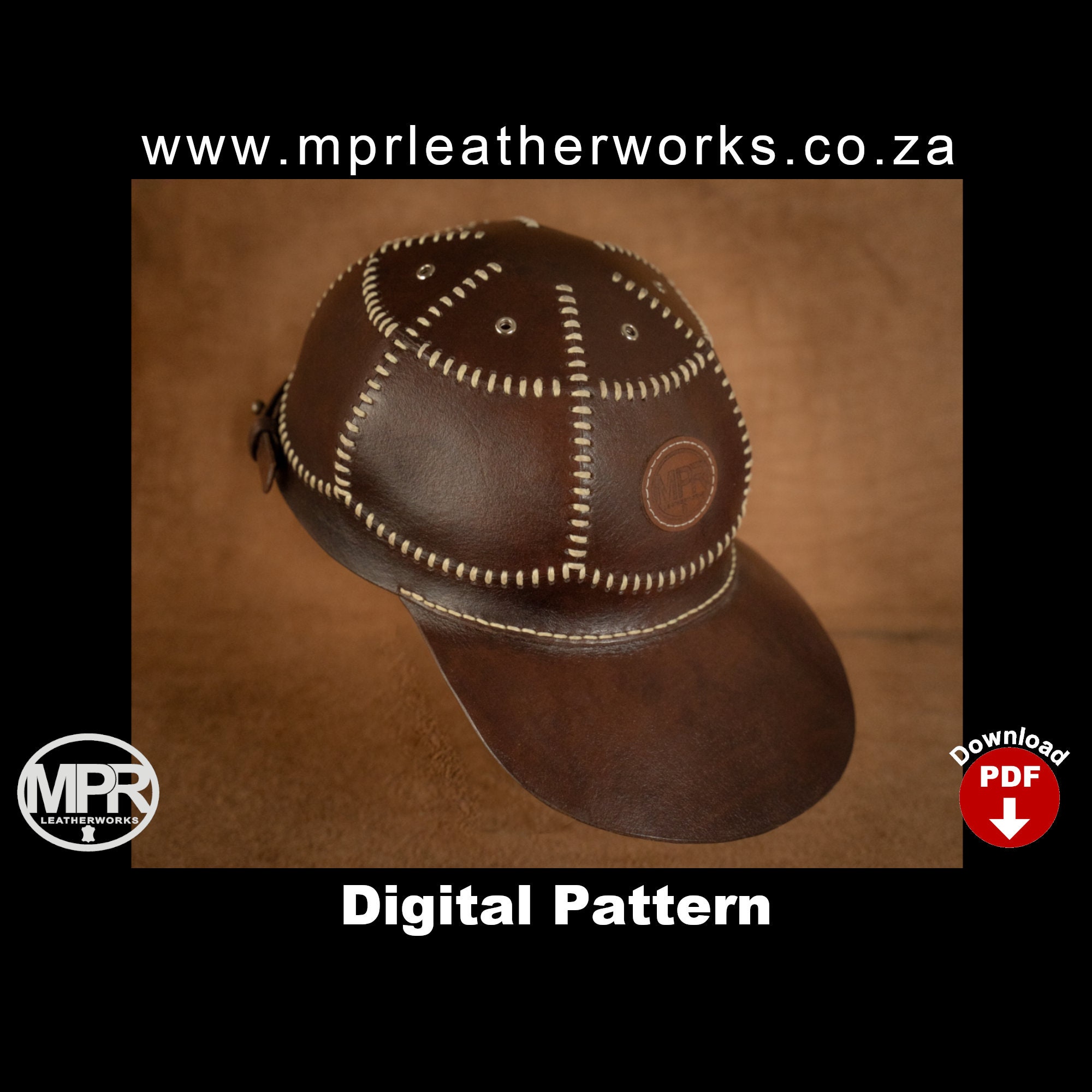 Baseball Cap: Leather Pattern Easy Diy - Etsy