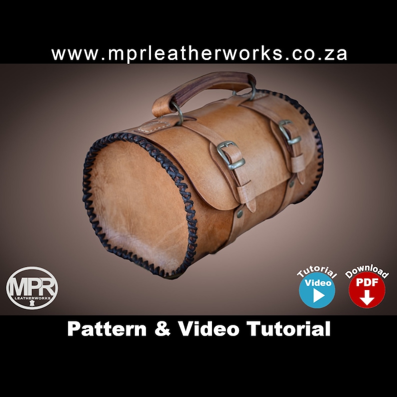 Bali Bag Leather Pattern: Leather Barrel Bag, DIY Bali Bag, Easy ...