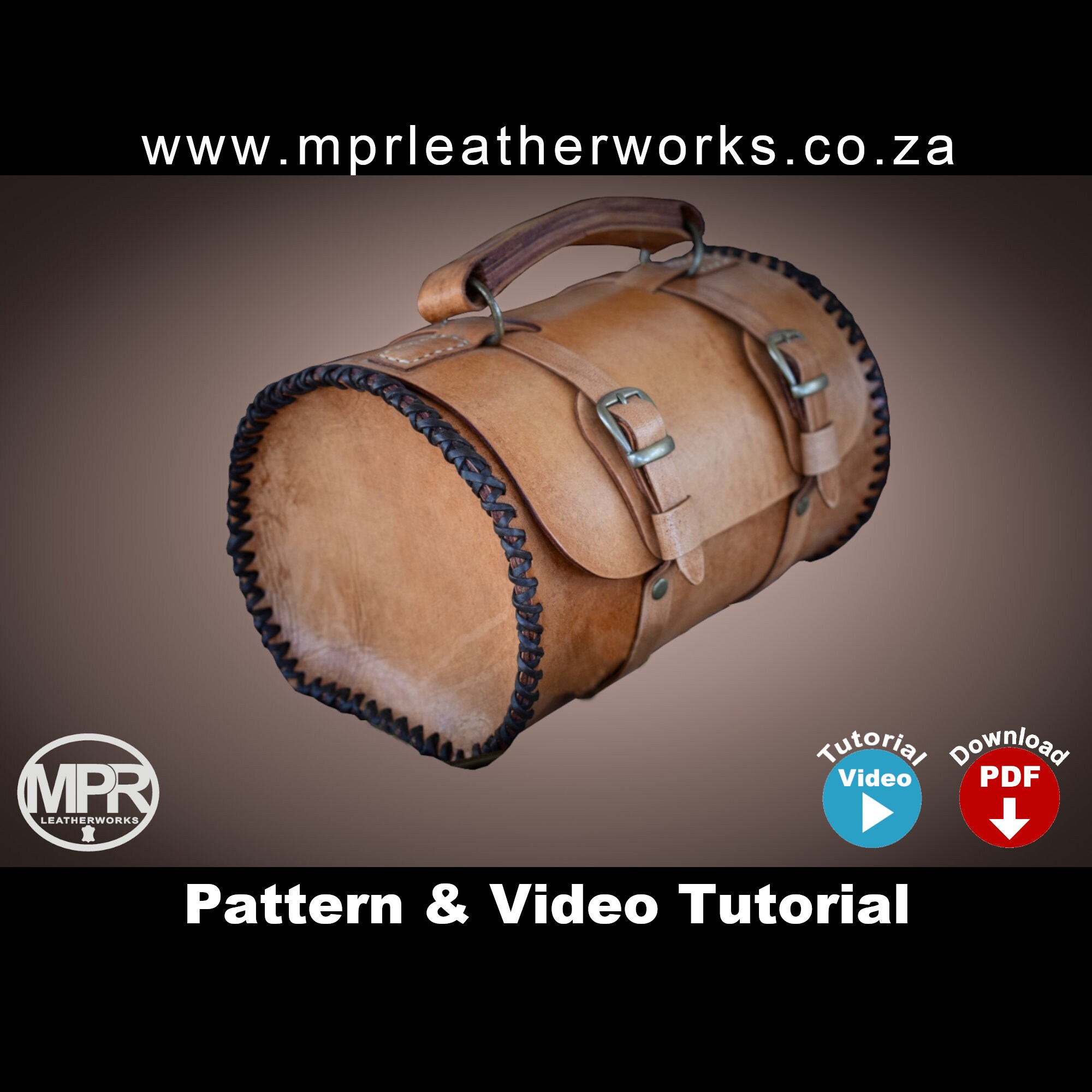 Bali Bag Leather Pattern: Leather Barrel Bag DIY Bali Bag - Etsy