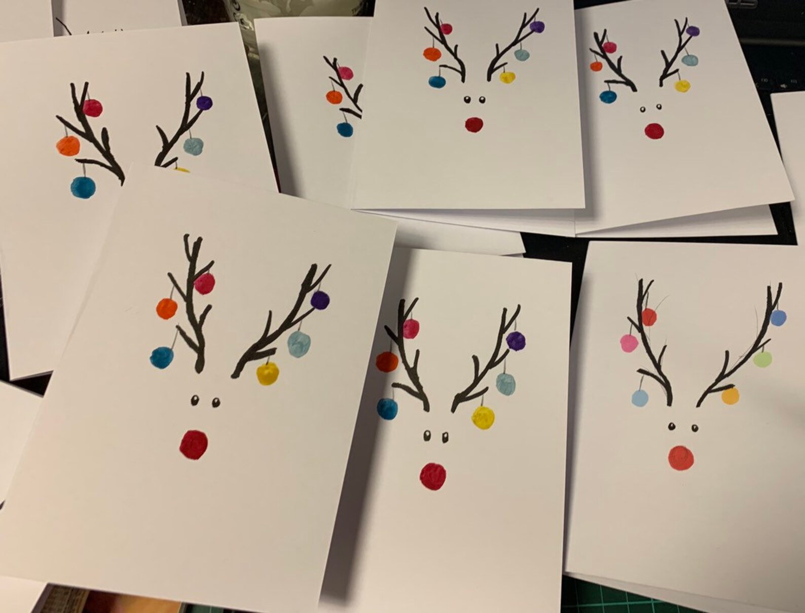 Reindeer Watercolour Christmas Card - Etsy UK