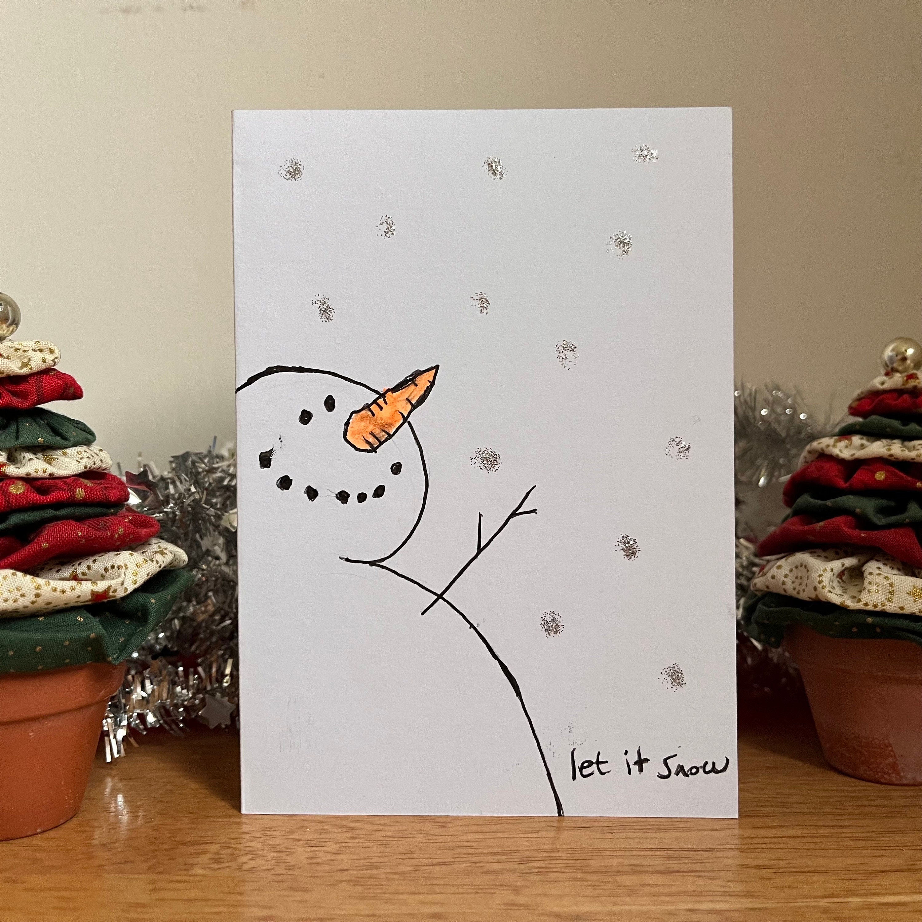 Snowman Christmas Card - Etsy UK