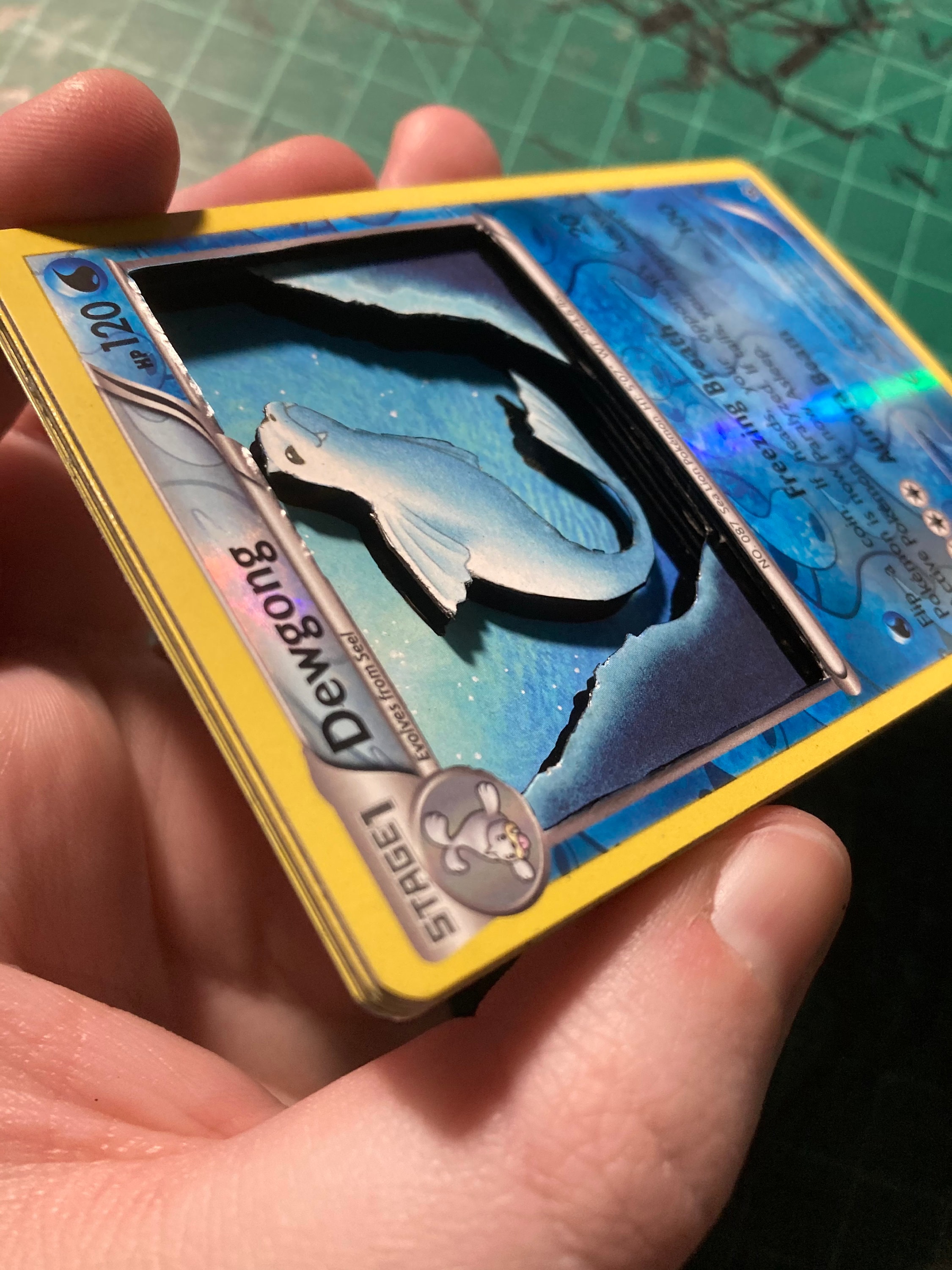 3D Pokemon Card Dewgong 16/124 Reverse Holo | Etsy