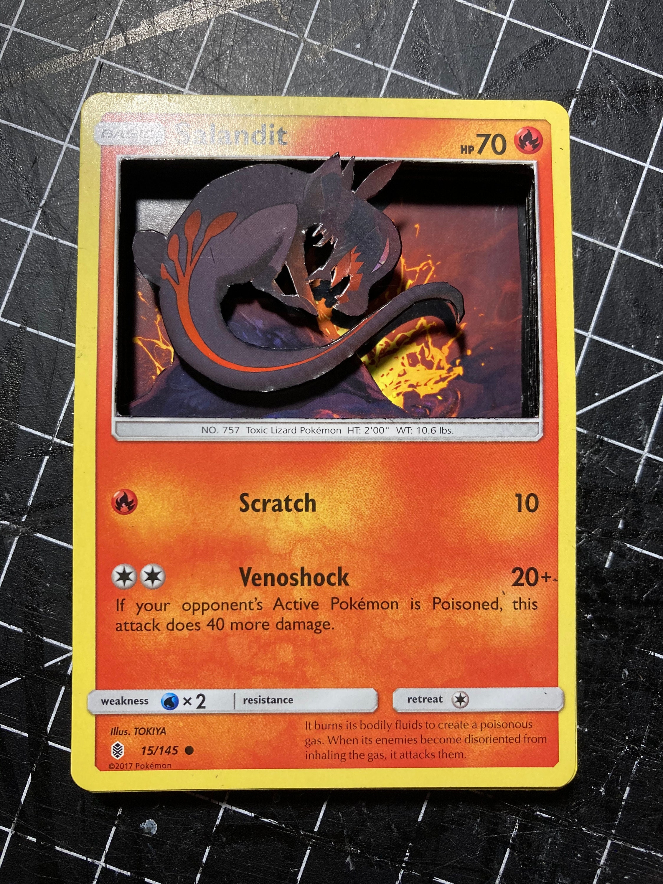 tcg trading card game trading card Custom painted Mighyena Pok\u00e9mon ...