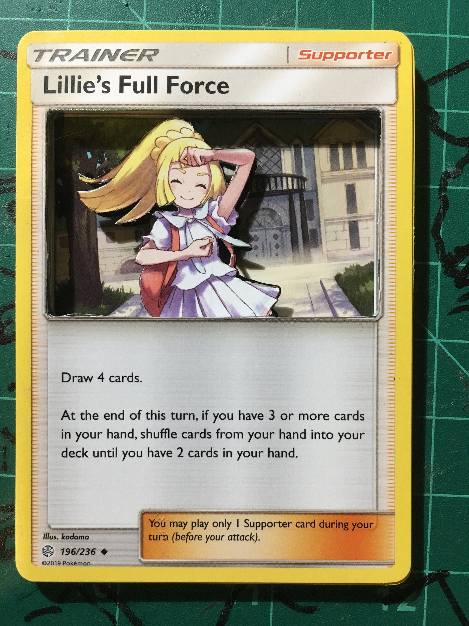 3d Pokemon Card Lillies Full Force 196236 Etsy