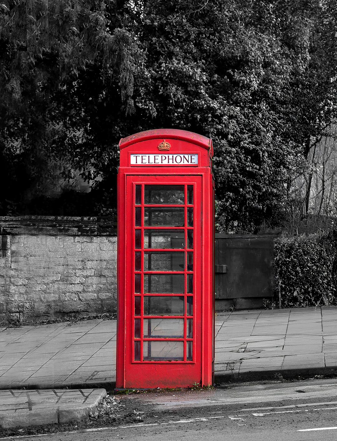 Iconic British Red Telephone Box Wall Art Print Gift - Etsy
