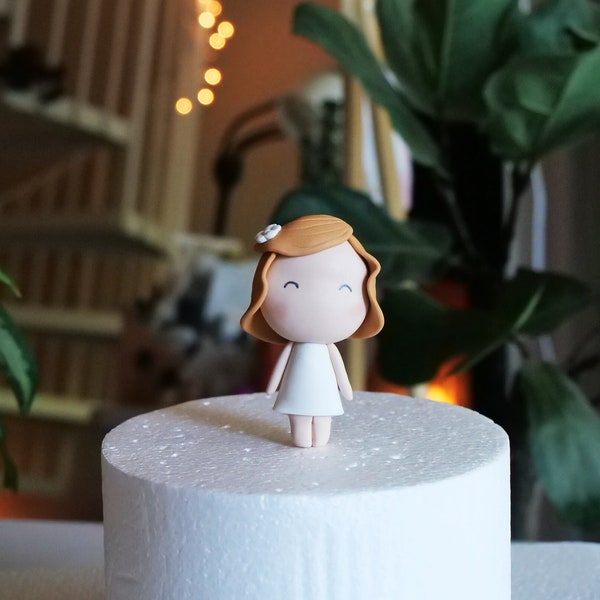 Little Girl Cake Fondant Cake Topper - Etsy