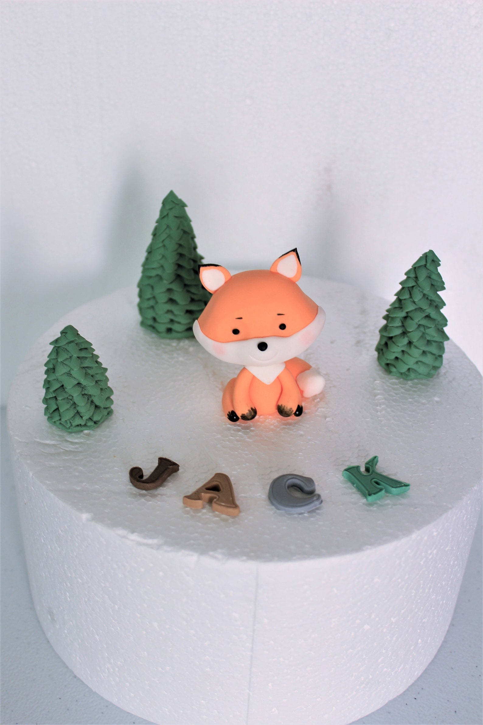 Sleeping Fondant Fox Cute Cake Topper With Pine Cones - Etsy