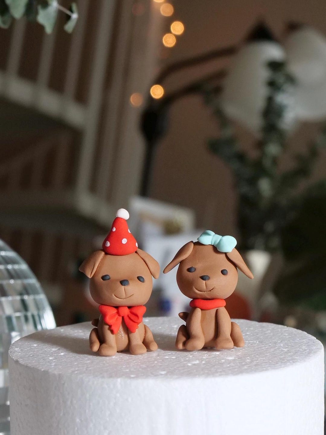 Dog Cake Topper ,fondant Animal Dog Decorations, Puppy Pet Dog Figurine ...
