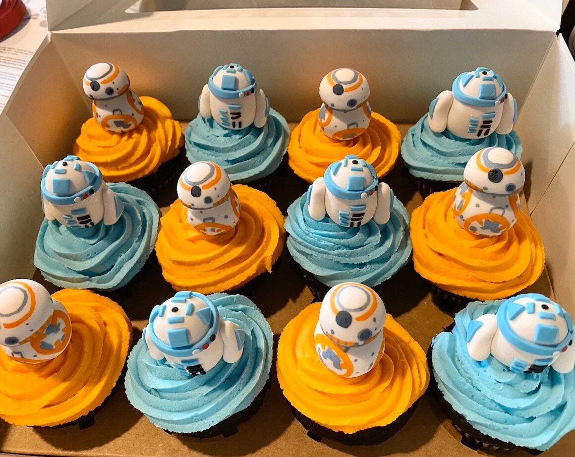 Star Wars Cake Topper Figurines Edible Sugar Cupcake Cake Baby Yoda ...