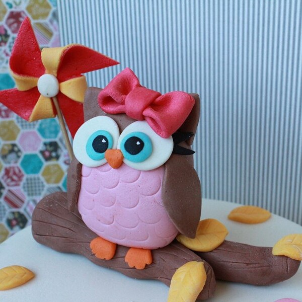 Owl Birthday Cake - Etsy
