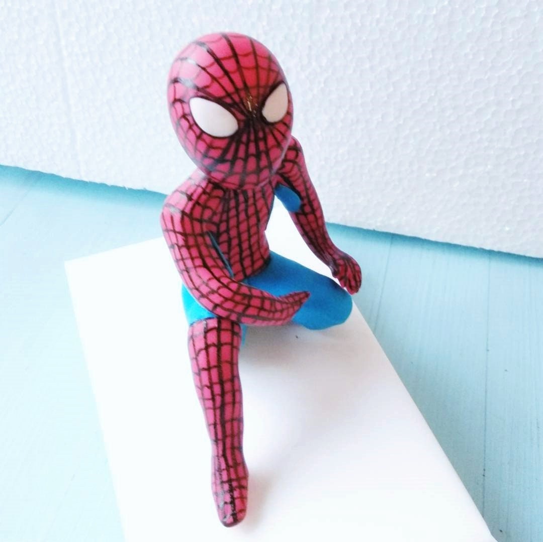Spiderman Superhero Fondant Cake Topper Decor Figurine Birthday Party ...