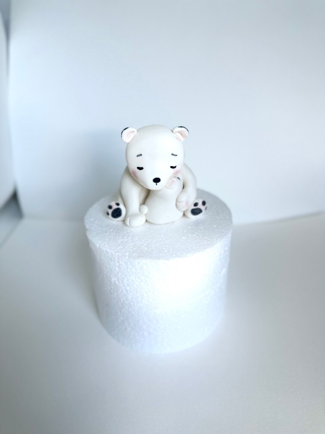 Polar Bear Cake Topper, Polar Bear With Cub, Winter Cake Decoration ...