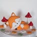 Fox Cake Topper, Fondant Sleeping Fox, With Toadstool Mushrooms, Fall ...