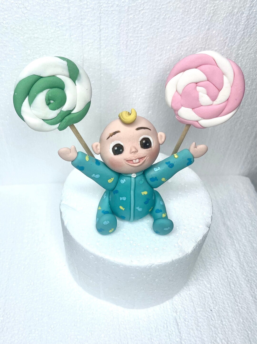 JJ Baby Boy Fondant Cake Topper Figurine Birthday Party - Etsy