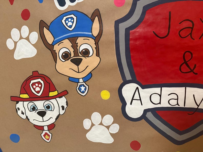 Hand Painted Banners, Patrol Dogs, Birthday Banner, Puppy Rescue ...
