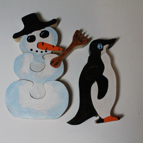 Penguin Wooden Puzzle - Etsy