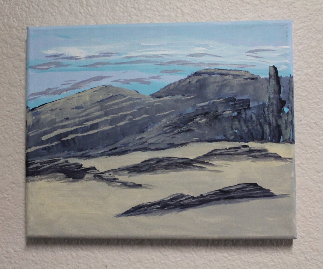 Southwest Desert Barren Desert Scene Original 8 X 10 Acrylic on ...