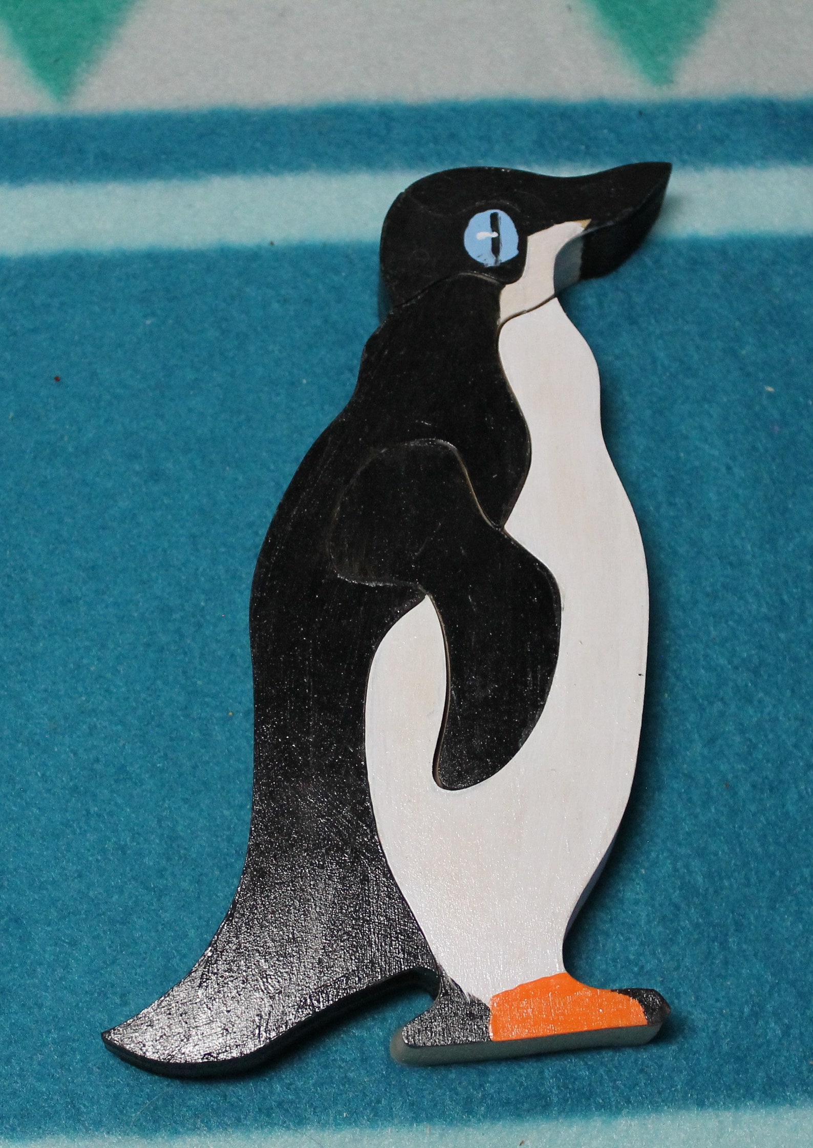 Penguin Puzzle Wooden nontoxic 4 piece standing puzzle. | Etsy