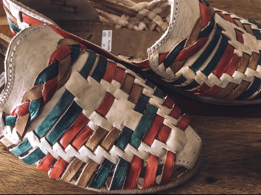 Traditional Mexican Huarache Shoes Sandals Mules Slides Flats Hand Made ...