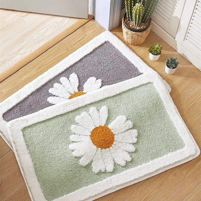 Daisy Rug Daisy Carpet Daisy Mat Bathroom Mat Floor Mat | Etsy