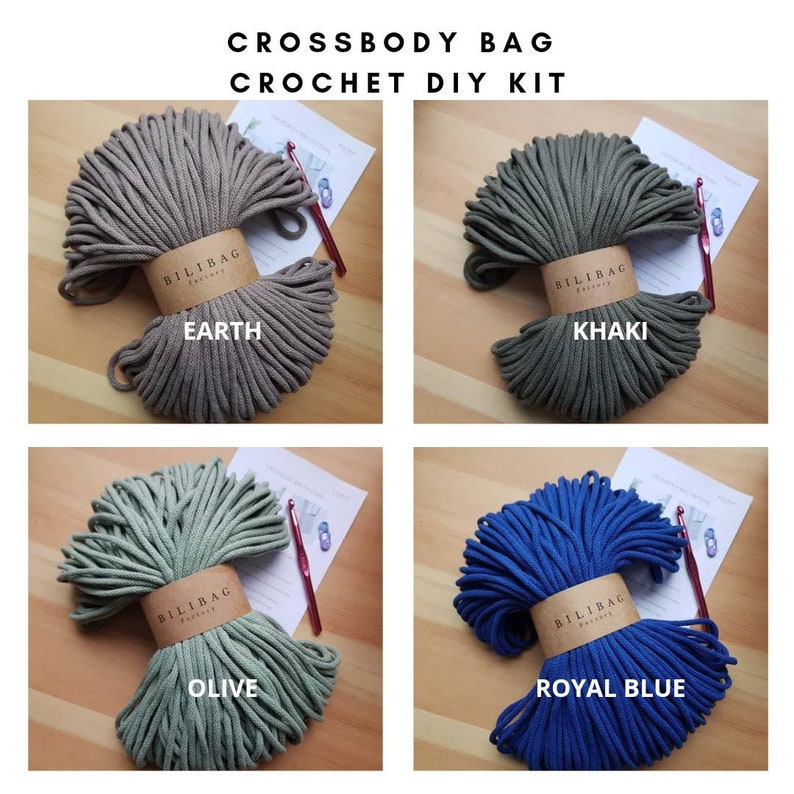 Crochet Bag Pattern KIT, Crossbody Bag, DIY KIT, Bilibag Pattern ...