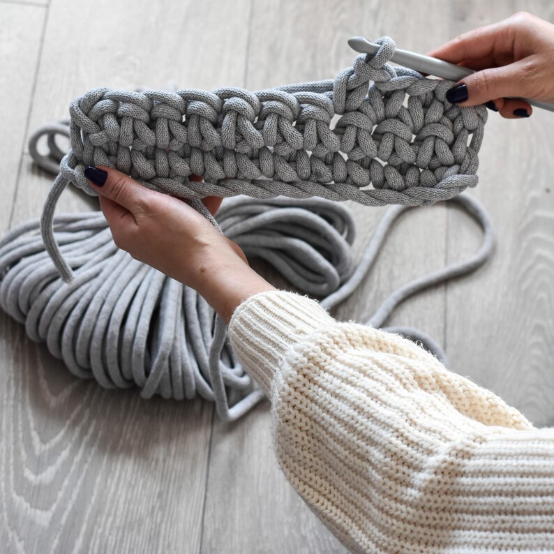 Dark Grey Braided Cotton Cord 9mm, 100m, Made in UK, Bilibag Factory ...