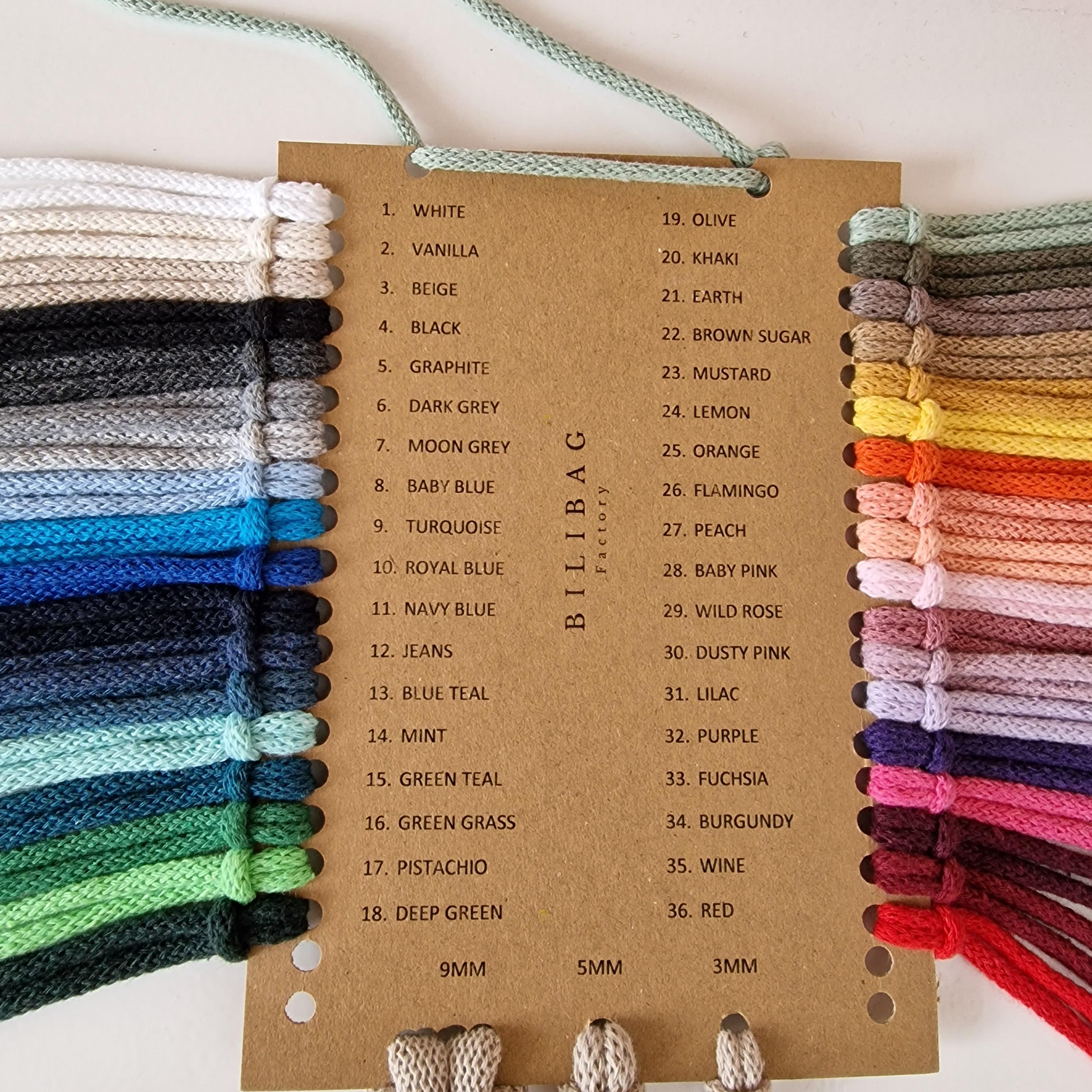 Blue Teal Braided Cotton Cord 5mm, 100m, Made in UK, Bilibag Factory ...