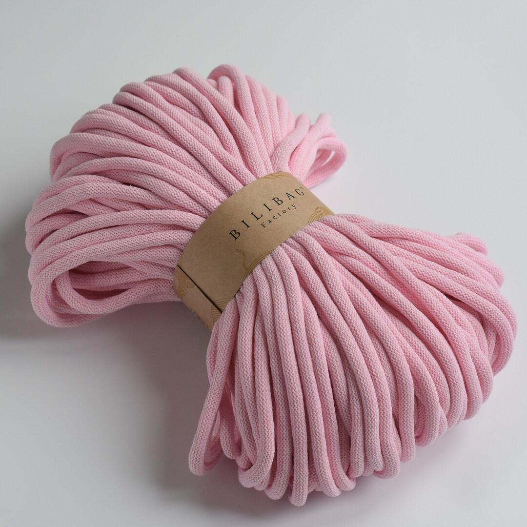 Baby Pink Braided Cotton Cord 9mm, 100m, Made in UK, Bilibag Factory - Etsy
