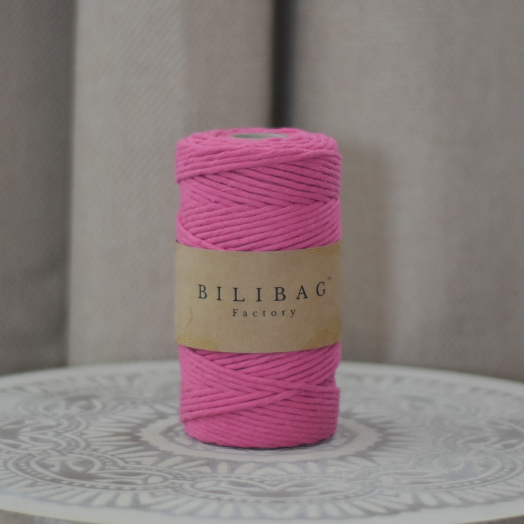 Fuchsia Macrame Cord, 3mm Single Ply, 100m, Bilibag Factory - Etsy