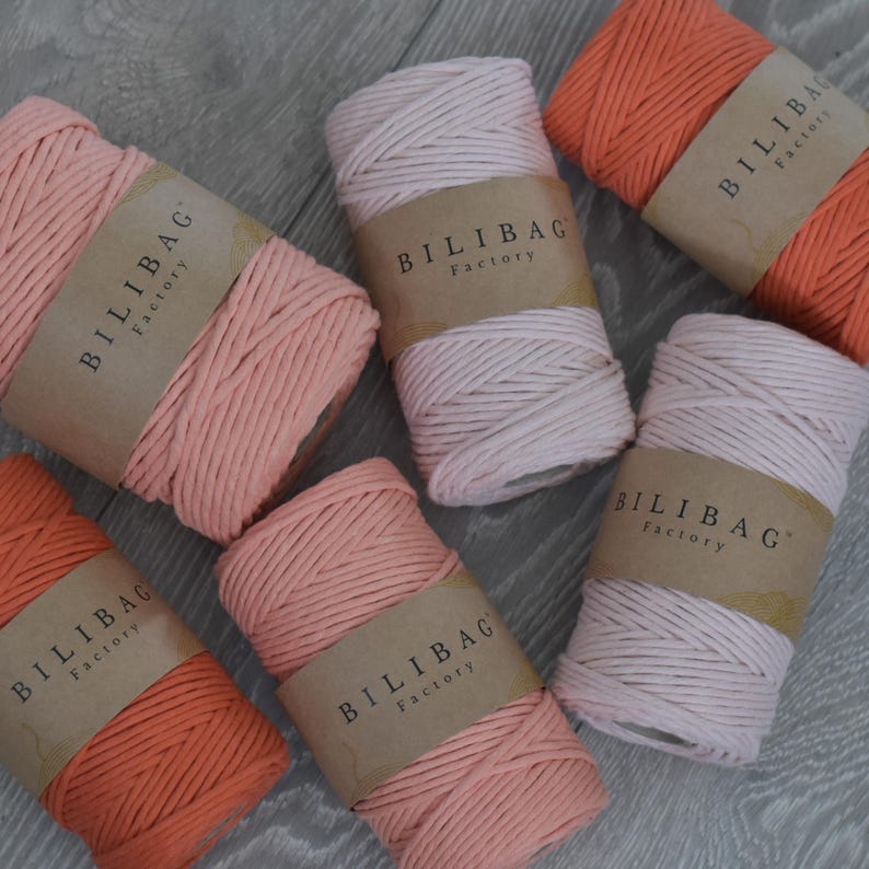 Baby Blue Macrame Cord, 5mm Single Ply, 100m Recycled Cotton, Bilibag ...