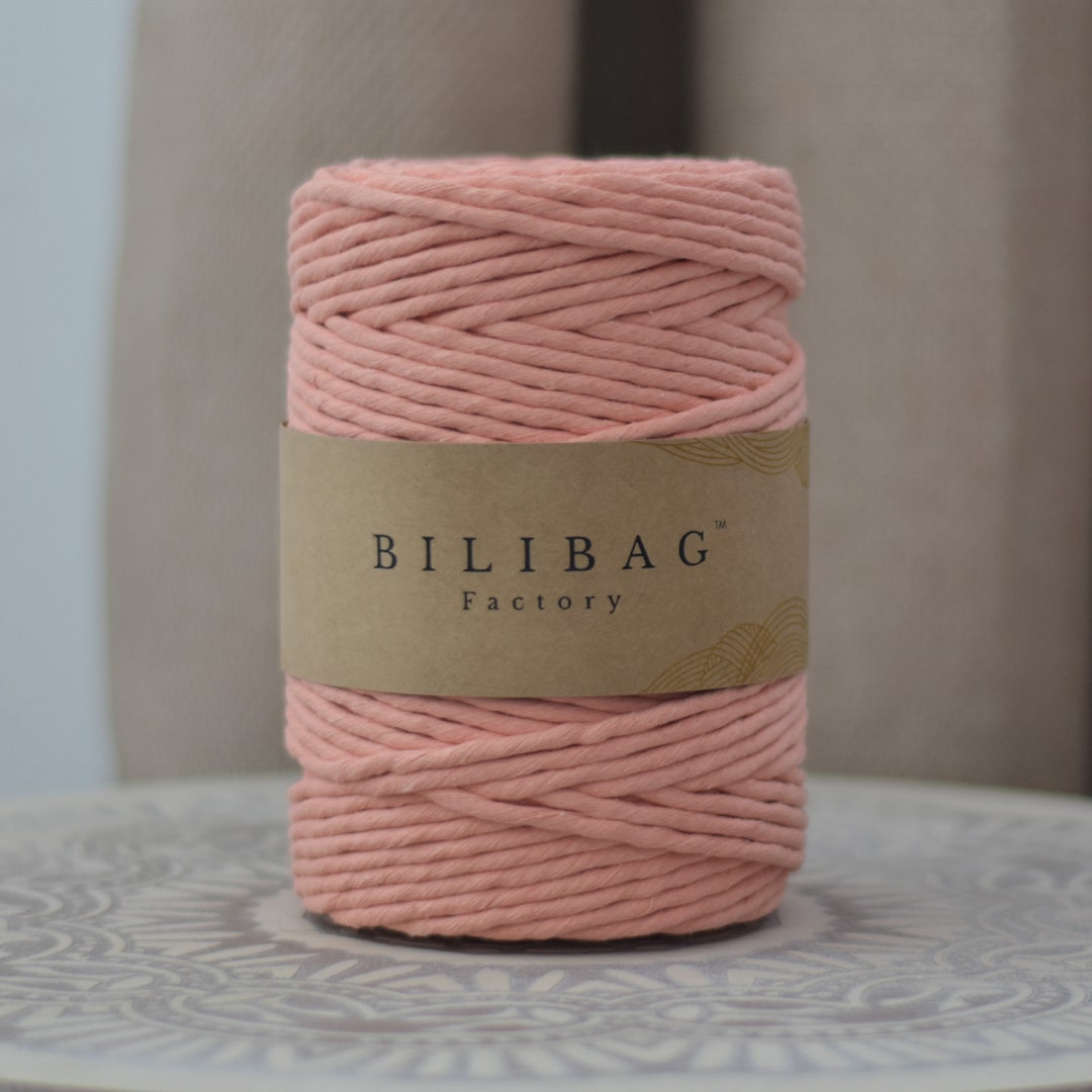 Twisted Macrame Cord, Flamingo Bilibag Factory Cotton Cord 5mm, 100m ...