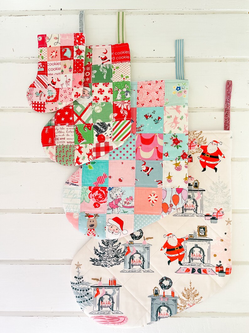 Chubby Christmas Stocking-pdf Patchwork Stocking Pattern - Etsy
