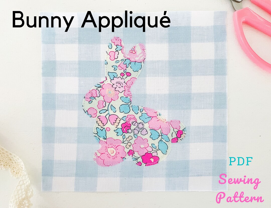 Bunny Applique Template: Easter Sewing Pattern (PDF Pattern) - Etsy
