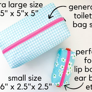 Basic Boxy Pouch - PDF Sewing Pattern for a Boxy Zipper Pouch That is ...