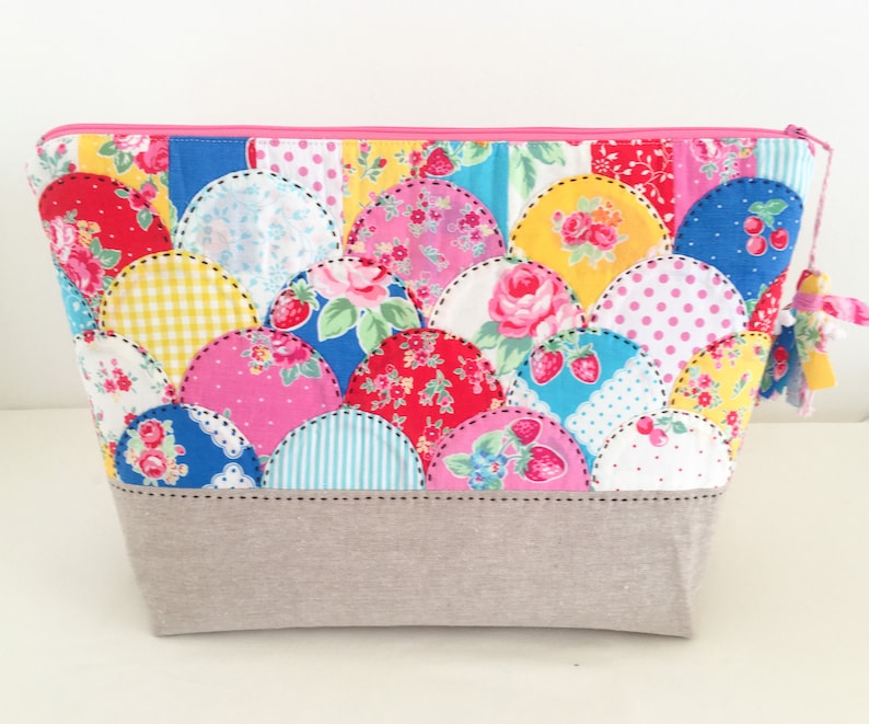 Patchwork Clamshell Zipper Pouch English Paper Piecing Pouch - Etsy