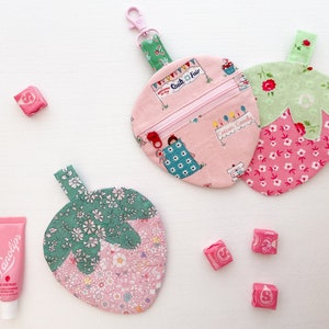 Strawberry Coin Purse- Zipper Pouch PDF Sewing Pattern - Etsy