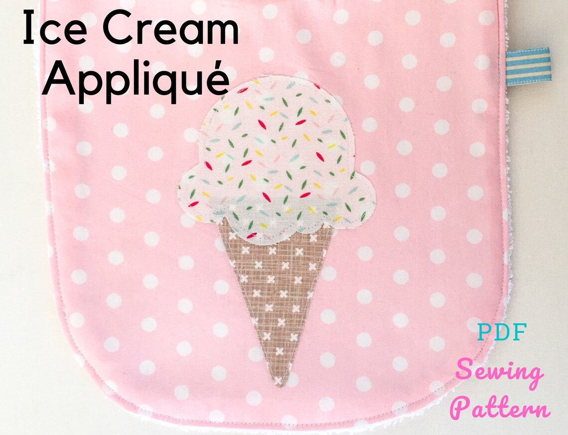 Ice Cream Appliqué Template Instant Download PDF Sewing - Etsy