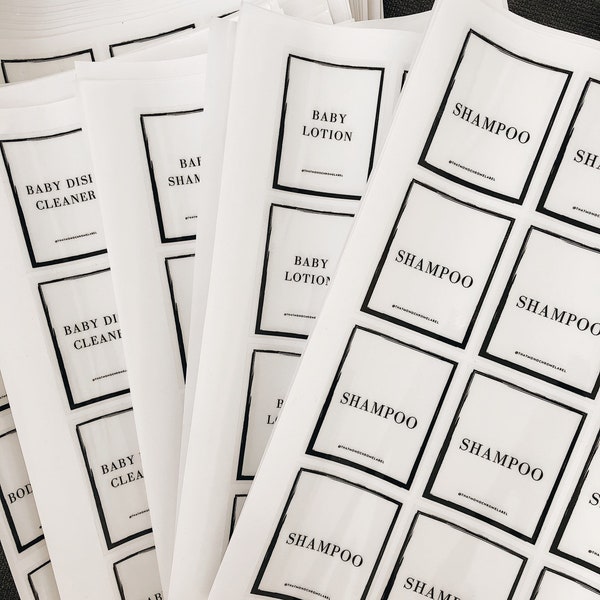 Clear Bottle Labels - Etsy