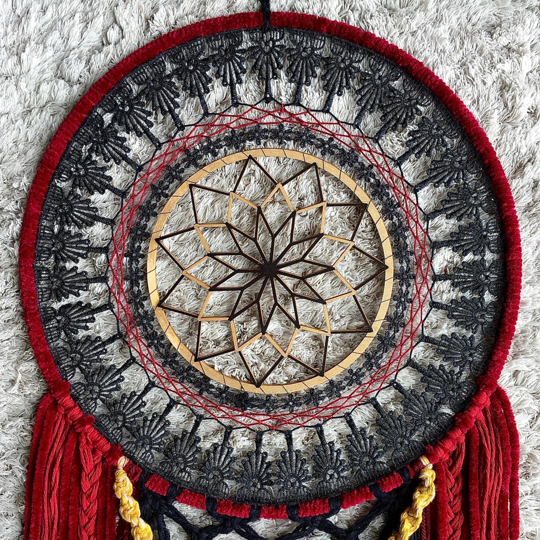 Mandala Spitze handgefertigte Wandbehang Home Decor Traumfänger - Etsy.de