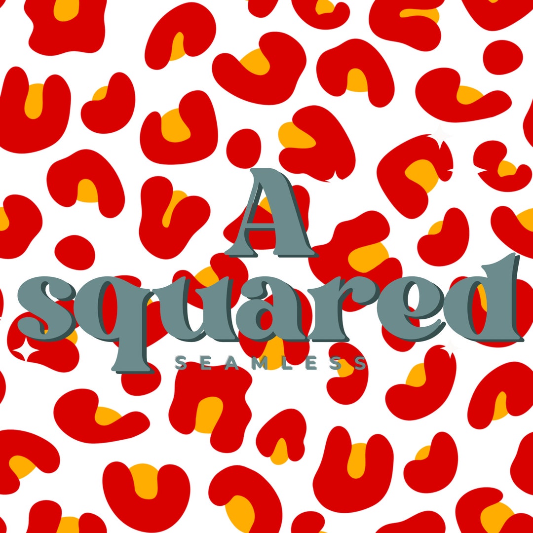 Kc Chiefs Colors Leopard Print Seamless File - Etsy