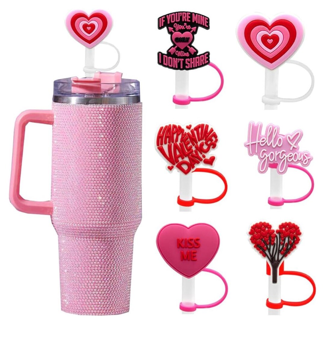 Valentine's Day Straw Topper - Etsy