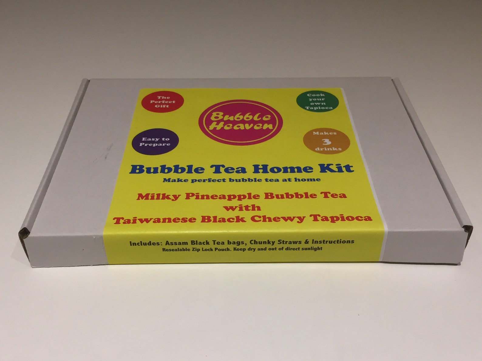 Milky Pineapple Bubble Tea With Taiwanese Black Chewy Tapioca | Etsy