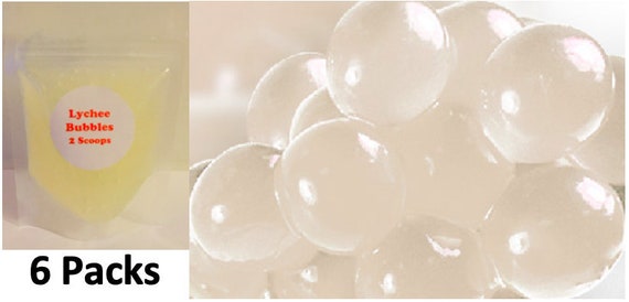 6 Packs Lychee Popping Boba Bursting Bubbles for Bubble Tea - Etsy